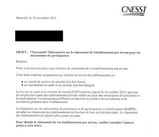 CSS et RSS : communication de la CNESST aux employeurs sur le ...