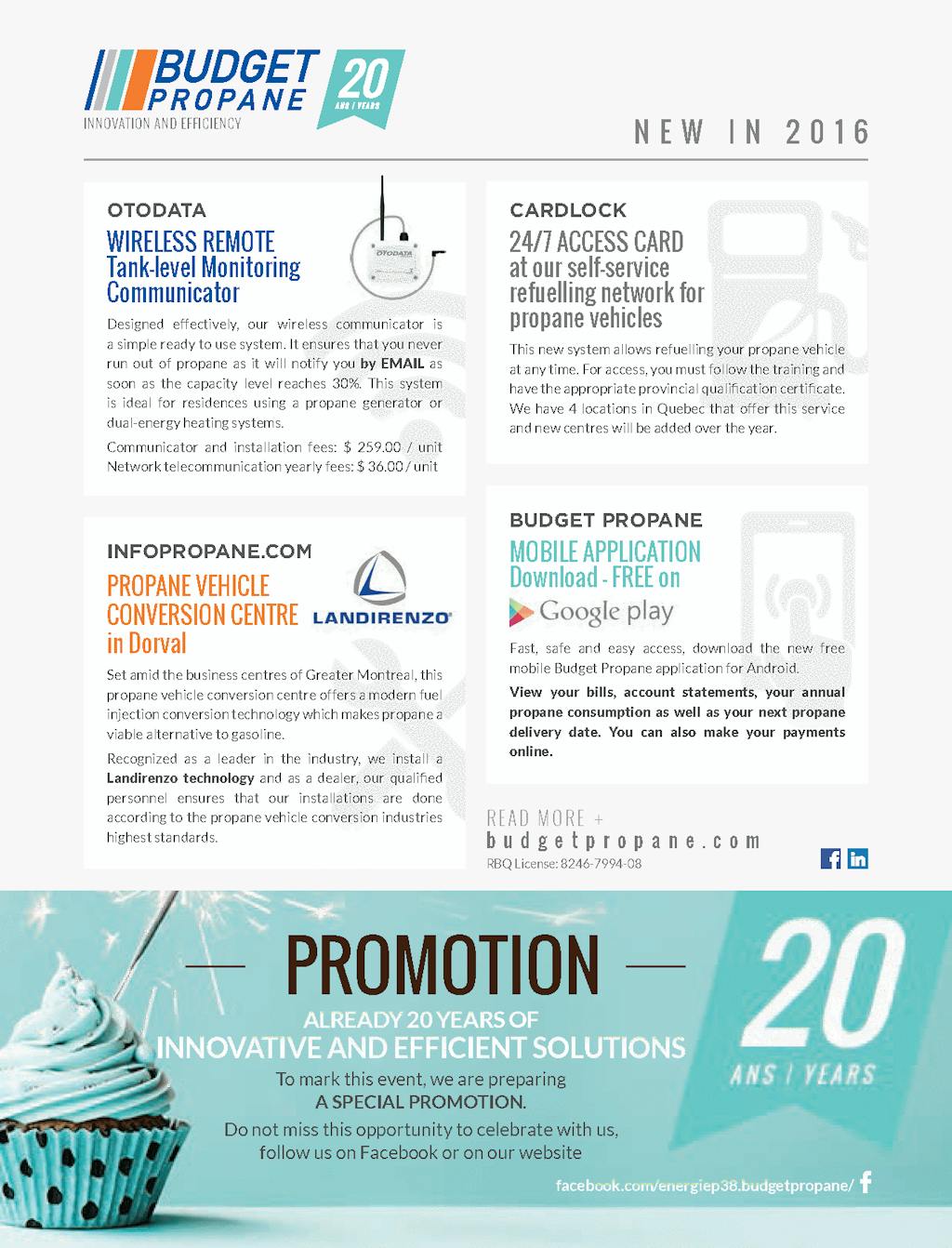 New in 2016 | Budget Propane