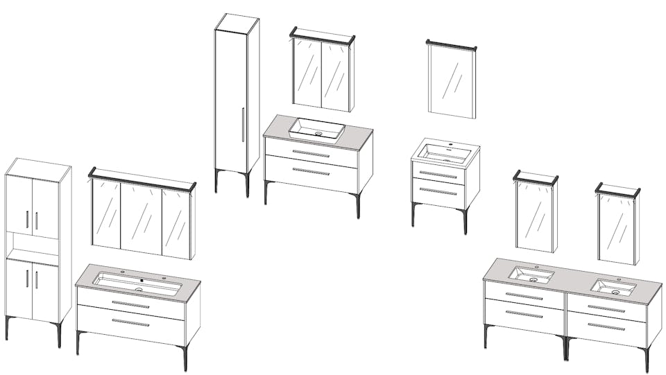 Collection Quadra Plus : Design géométrique moderne pour SDB | Vanico ...