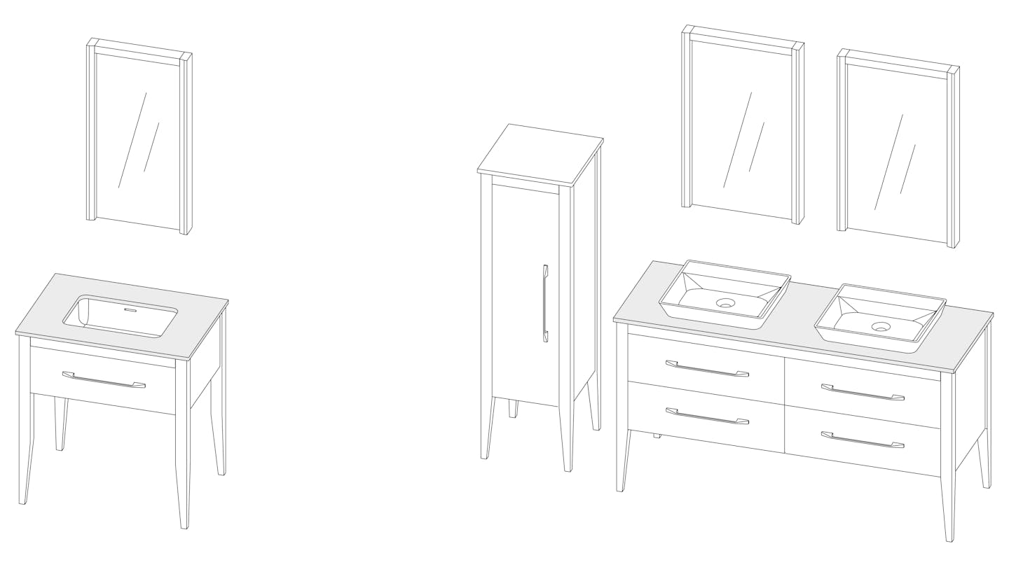 Collection Tuxedo : Modernité classique pour salle de bain | Vanico-Maronyx