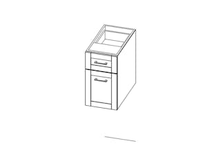 Transitional Shaker 90° 2 drawers module | Vanico-Maronyx